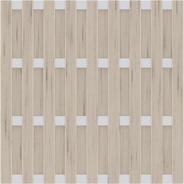 TraumGarten Sichtschutzzaun JUMBO WPC Alu-Design Sand Sichtschutz Lamellenzaun, 179x179 cm
