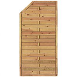 TETZNER & JENTZSCH T&J Sichtschutzzaun Maxi-Massiv Stufe Sichtschutz Lamellenzaun, 90x180/150 cm