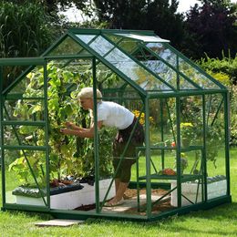 Vitavia Gew&auml;chshaus Venus Tomatenhaus Smaragd, 3 mm, 195x195x197 cm (LxBxH),ESG (Einscheibensicherheitsglas, kristallklar)