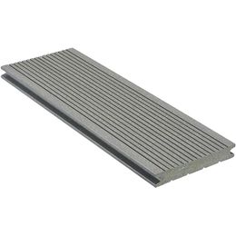 NATURinFORM WPC-Terrassendiele 21x139 mm DIE KOMPAKTE grau massiv, 3000 mm