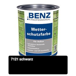 BENZ PROFESSIONAL Wetterschutzfarbe Holzschutzmittel , 0,75 l, Schwarz