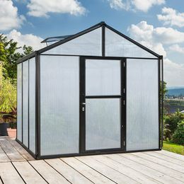 Vitavia Gew&auml;chshaus Zeus Tomatenhaus Schwarz, 16 mm, 242x258x250 cm (LxBxH)