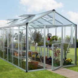 Vitavia Gew&auml;chshaus Zeus Tomatenhaus Silber Kombiverglasung, 465x258x250 cm (LxBxH)