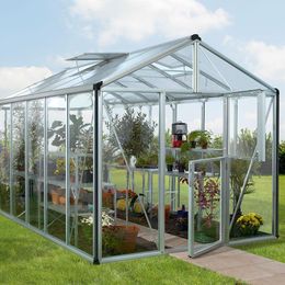 Vitavia Gew&auml;chshaus Zeus Tomatenhaus Silber Kombiverglasung, 391x258x250 cm (LxBxH)