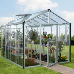 Vitavia Gew&auml;chshaus Zeus Tomatenhaus Silber Kombiverglasung, 316x258x250 cm (LxBxH)