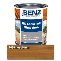 BENZ PROFESSIONAL HS-Lasur mit Filmschutz Holzschutzmittel, 2,5 l, Nussbaum