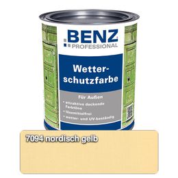 BENZ PROFESSIONAL Wetterschutzfarbe Holzschutzmittel , 0,75 l, Nordisch Gelb