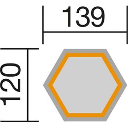 Weka 6 Eck Hochbeet 669, Grau