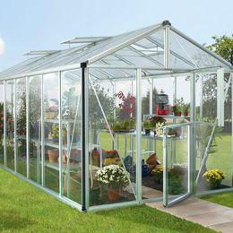Vitavia Gew&auml;chshaus Zeus Tomatenhaus Silber Kombiverglasung, 614x258x250 cm (LxBxH)