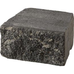 KANN Bruchsteinmauer Vermont Nero Bianco Mauersteine, Radienstein 15&deg; (28,3x21,7x25 cm)