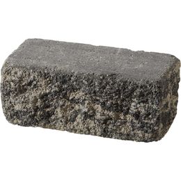 KANN Gartenmauer Vermont Kompakt Nero Bianco Mauersteine, End-Element (30x15 cm)