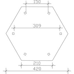 Skan Holz Pavillon Nancy Schiefergrau Holzpavillon, 420x364 cm