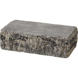 KANN Bruchsteinmauer Vermont Nero Bianco Mauersteine, End-Element (50x25 cm)