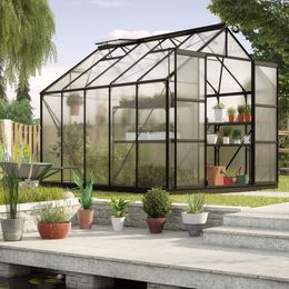Vitavia Gew&auml;chshaus Uranus Tomatenhaus Schwarz, 6 mm, 321x257x248 cm (LxBxH),HKP (Hohlkammerplatten)