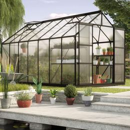 Vitavia Gew&auml;chshaus Uranus Tomatenhaus Schwarz, 4 mm, 445x257x248 cm (LxBxH),HKP (Hohlkammerplatten)