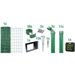 Alberts Schwei&szlig;gitterzaun Set Fix-Clip Pro gr&uuml;n, 81 cm, 25 m,Aufschrauben