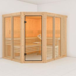 Karibu Sauna Ainur, ohne Ofen, ohne Dachkranz