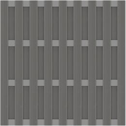 TraumGarten Sichtschutzzaun JUMBO WPC Alu-Design Anthrazit Sichtschutz Lamellenzaun, 179x179 cm