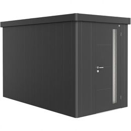 BioHort Ger&auml;tehaus Neo dunkelgrau-metallic Ger&auml;teschuppen, Standardt&uuml;r, 4A (180x348 cm)