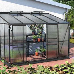 Vitavia Anlehngew&auml;chshaus Osiris Tomatenhaus Schwarz, 6 mm, 201x324x221 cm (LxBxH)