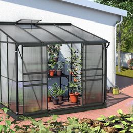 Vitavia Anlehngew&auml;chshaus Osiris Tomatenhaus Schwarz, 6 mm, 201x262x221 cm (LxBxH)