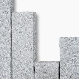 Seltra Natursteine Palisaden BRAVO RUSTIQUE Granit edelgrau Herkunft China, 10x25 cm, 125 cm