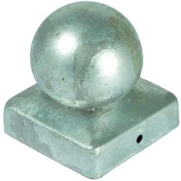 TETZNER & JENTZSCH T&J Pfostenabdeckung Kugel aus Metall, Kugel Feuerverzinkt, 7x7 cm