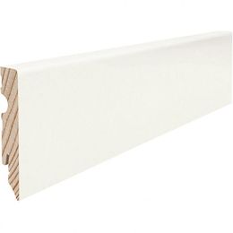 HARO Stecksockelleiste Cube wei&szlig; RAL 9010 foliert strong Fu&szlig;leisten, 2200x15x80 mm