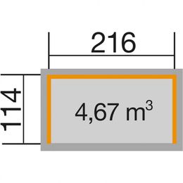 Weka Brennholzregal 663 B Kaminholzregal, 260x130 cm