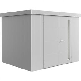 BioHort Ger&auml;tehaus Neo silber-metallic Ger&auml;teschuppen, Doppelt&uuml;r, 2C (292x236 cm)