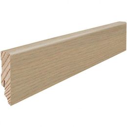 HARO Stecksockelleiste Cube Eiche lichtwei&szlig; Fu&szlig;leisten, ge&ouml;lt, 2200x16x58 mm
