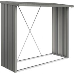 BioHort Kaminholzregal Woodstock quarzgrau-metallic, 230 (229x199x102 cm)