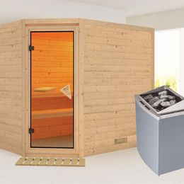 Karibu Sauna Tanami, 9 kW int. Steuerung, ohne Dachkranz