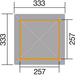 Weka Gartenlaube "Gartenoase" 651 Pavillon Holzpavillon, 257x257 cm