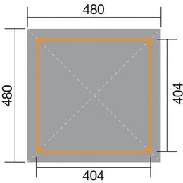Weka Gartenlaube "Gartenoase" 651 A Sparset Pavillon Holzpavillon, 404x404 cm