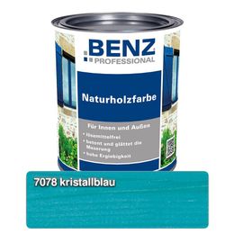 BENZ PROFESSIONAL Naturholzfarbe Holzschutzmittel, 0,75 l, Kristallblau