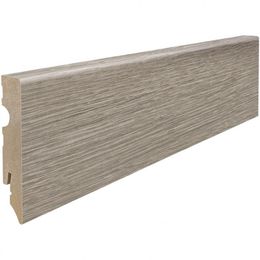 HARO Stecksockelleiste Cube Eiche Flavia grau Fu&szlig;leisten, 2200x15x80 mm