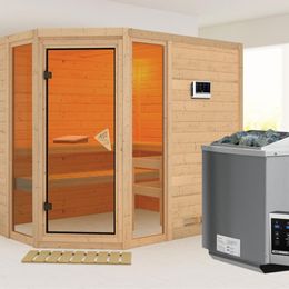 Karibu Sauna Sinai 3, 9 kW ext. Steuerung Easy Bio, ohne Dachkranz