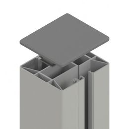 TraumGarten Sichtschutzzaun SYSTEM Klemmpfosten Silber, 105 cm