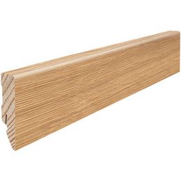 HARO Stecksockelleiste Cube Eiche Massivholzkern furniert Fu&szlig;leisten, strukturiert ge&ouml;lt, 2200x16x58 mm