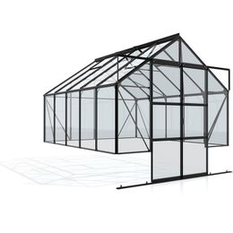 Vitavia Gew&auml;chshaus Cassandra Tomatenhaus Schwarz, ohne Sockelmauer, 448x257x249 cm (LxBxH)
