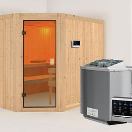Karibu Woodfeeling Sauna Horna, 9 kW ext. Steuerung Easy Bio