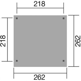 Weka Holzpavillon Gartenlaube 657 Pavillon, mit Tresen & W&auml;nden, 218x218 cm
