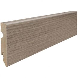 HARO Stecksockelleiste Cube Eiche Bari grau Fu&szlig;leisten, 2200x15x80 mm