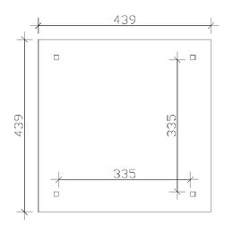 Skan Holz Pavillon Cannes Schiefergrau Holzpavillon, 439x439 cm