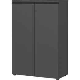 KADIMA DESIGN Aktenschrank 2-t&uuml;rig Soft-Close 3 Ordnerh&ouml;hen B&uuml;roschrank in Graphit | Gr.: onesize