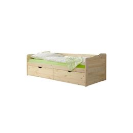 Ticaa Sofabett Melanie inkl. Matratze und Rollrost in Natur | Gr.: onesize