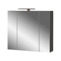 KADIMA DESIGN Spiegelschrank mit LED & Soft-Close &mdash; Made in Germany Spiegel in Graphit | Gr.: onesize