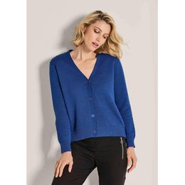 Madeleine Mode MADELEINE Eleganter Cardigan mit V-Ausschnitt in royalblau | Gr.: 48