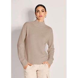 Madeleine Mode MADELEINE Stilvoller Kaschmirpullover mit Stehkragen in beige | Gr.: 44